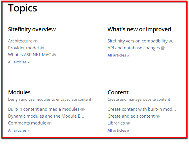 Sitefinity Documentation Enhanced With A Great New Look