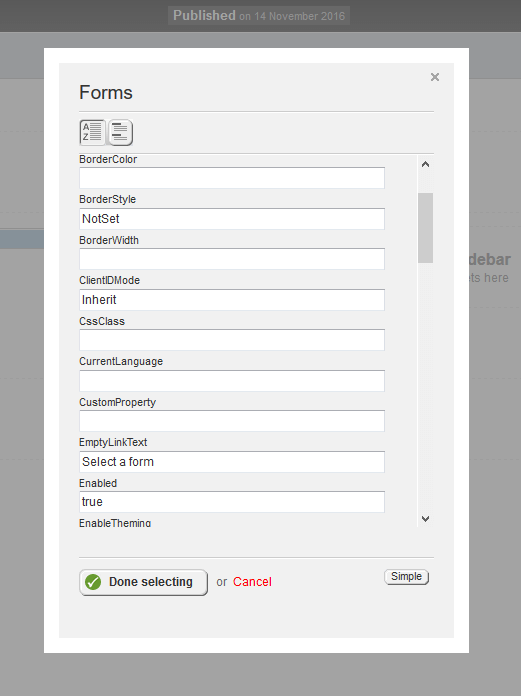 Overriding and Extending the Sitefinity Forms Builder Widget